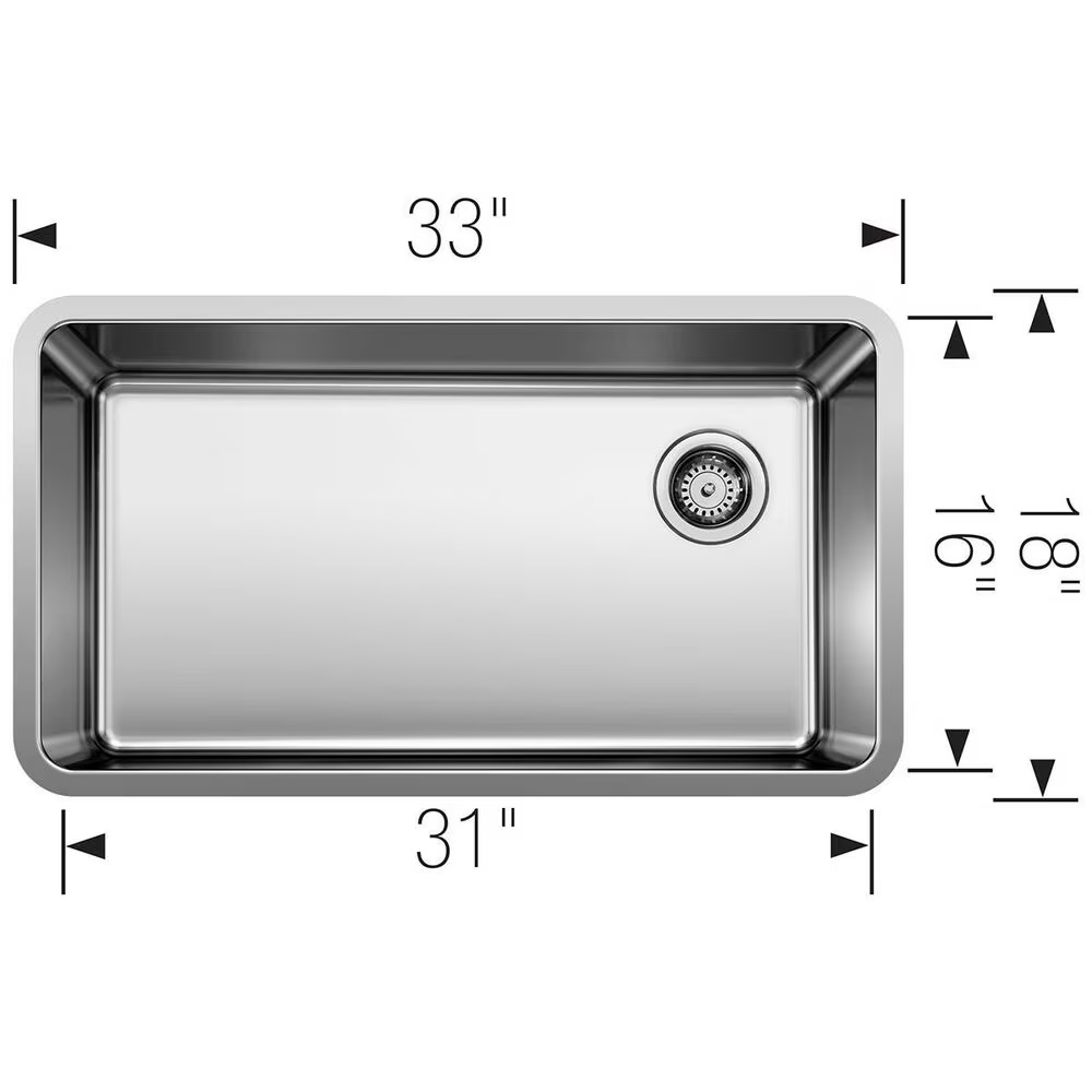 Blanco Formera Super Single Sink In Stainless Steel - NFM